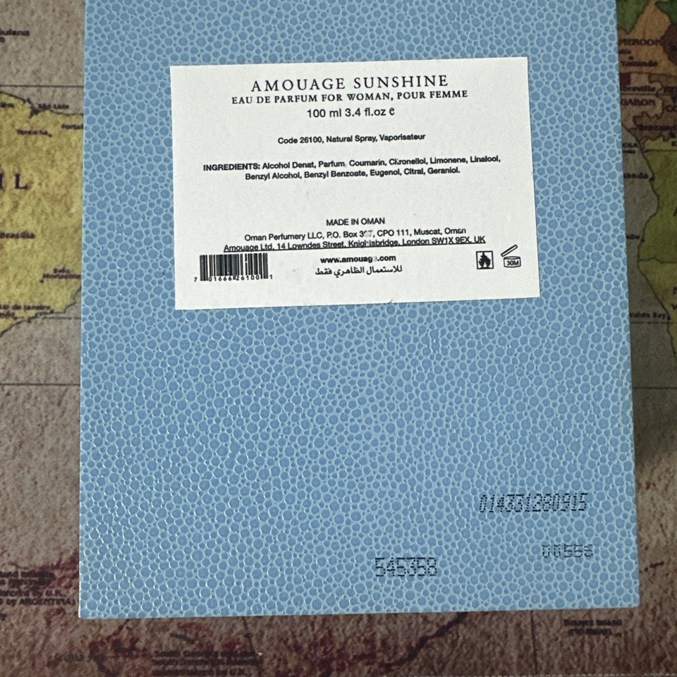 Amouage Sunshine Empty Box only | eBay Australia