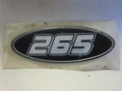 CROWNLINE 265 SS RAISED DECAL BLACK / SILVER 3 7/16" X 1 1/4" MARINE ...