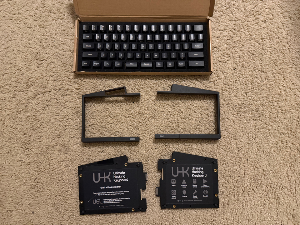 UHK Ultimate Hacking Keyboard V1, Blue Switches, Palm Rest, Modules ...