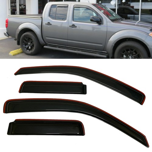 2005-2020 Nissan Frontier Crew Cab In-Channel Window Visor Rain Guard ...