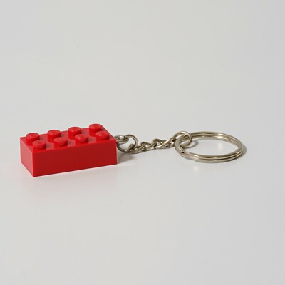 2X4 LEGO BRICK RED KEY CHAIN/KEYRING/KEYCHAIN/RING/4X2 BUILDING BLOCK ...