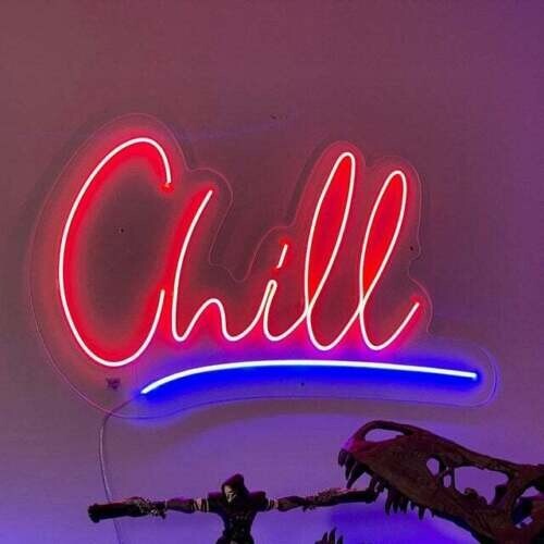 32"x21.4" Chill Flex LED Neon Sign Light Party Gift Bar Shop Man Cave ...