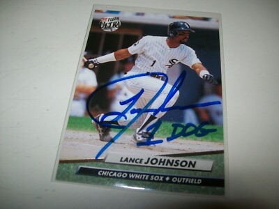1992 FLEER ULTRA LANCE JOHNSON AUTOGRAPH AUTO #38 CHICAGO WHITE SOX | eBay