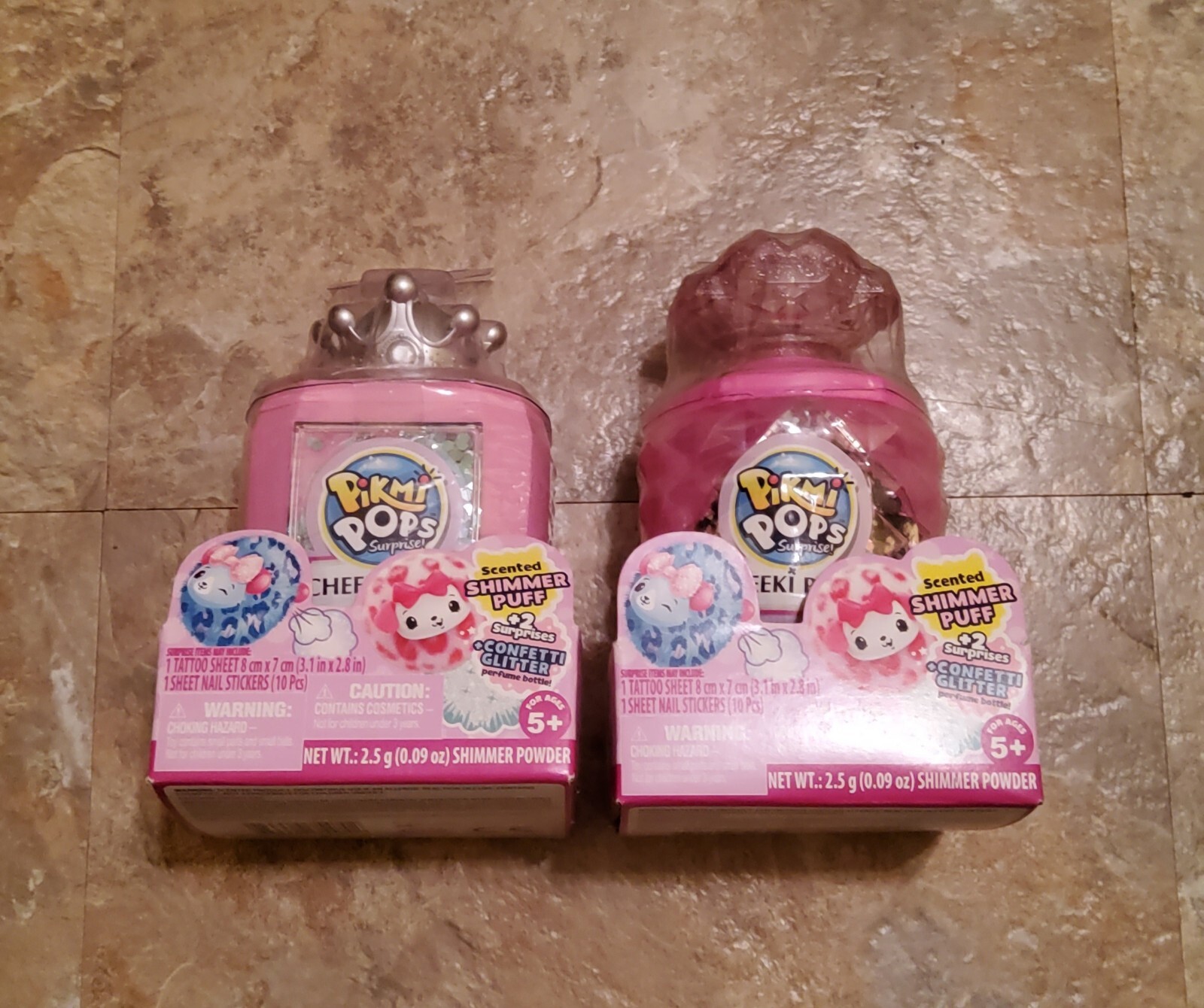 Pikmi Pops Set Of 2 Pikmi Cheeki Scented Shimmer Puffs Medium Size..NEW ...