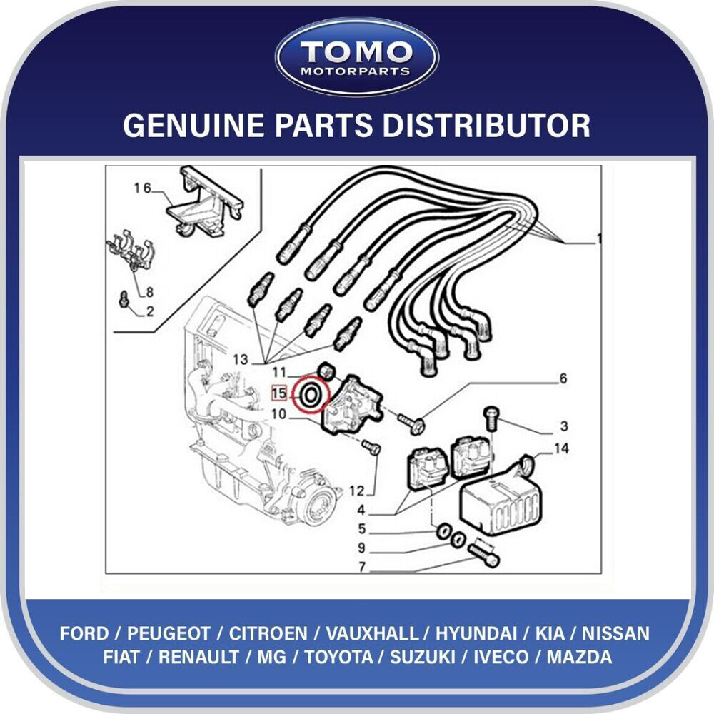 Seal Ring Coil Fiat Panda Stitch LANCIA YPSILON 14463980 for sale ...