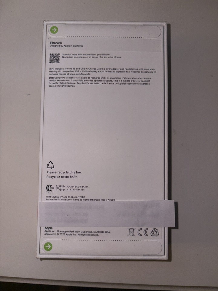 Brand New iPhone 15 Black 128GB - Unopened Box & Unlocked | eBay