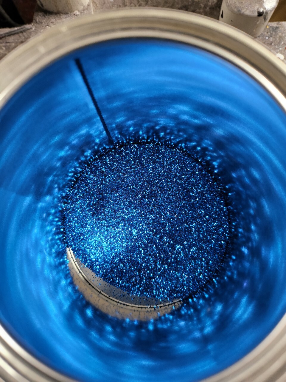 1L 2K True Sea Blue Metal Flake 2 Pack Acrylic Clear Lacquer Car Paint ...
