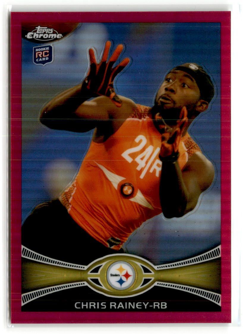 Chris Rainey SN Pittsburgh Steelers 2012 Topps Chrome Pink Refractors ...