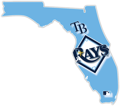 Florida Tampa Bay TB Rays Baseball Fan Vinyl Sticker Decal Bumper ...