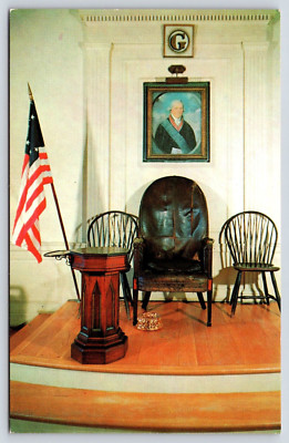 Vintage Postcard The Master's Chair George Washington Masonic National ...