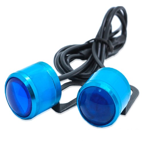 Blue Motorcycle LED Strobe Light Aluminum Alloy 12V 2W Flash Warning ...