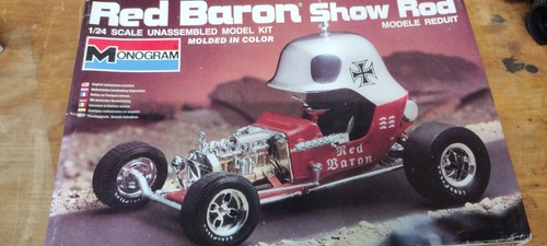 1985 Monogram Red Baron Model Kit 1/24 scale Parts Still In Plastic ...