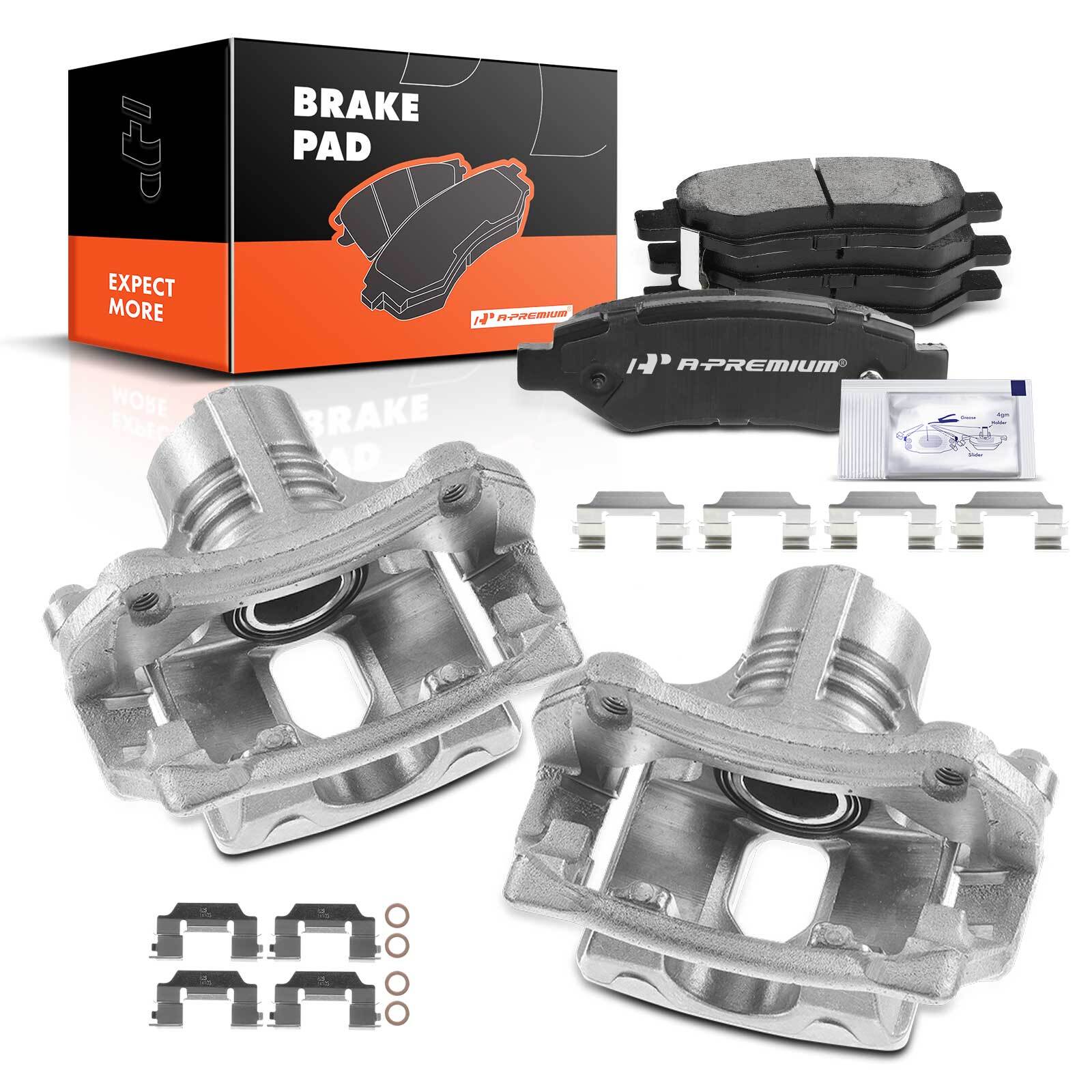 Rear LH & RH Brake Calipers + Brake Pad for Cadillac CTS 2008-2014 V6 3 ...