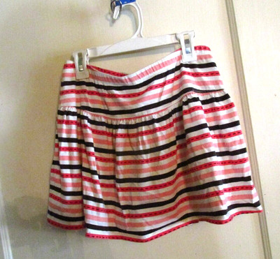 Crazy 8 Multi Color Striped Scooter Skirt XL 14 | eBay
