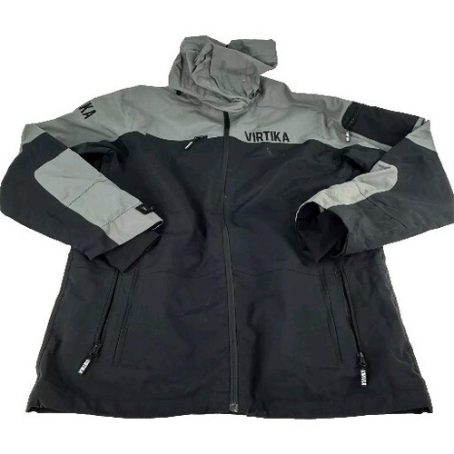 Virtika Europe Vir-Tek Shell Jacket Size L Specter Black/gray Hoodie Ski Snow | eBay