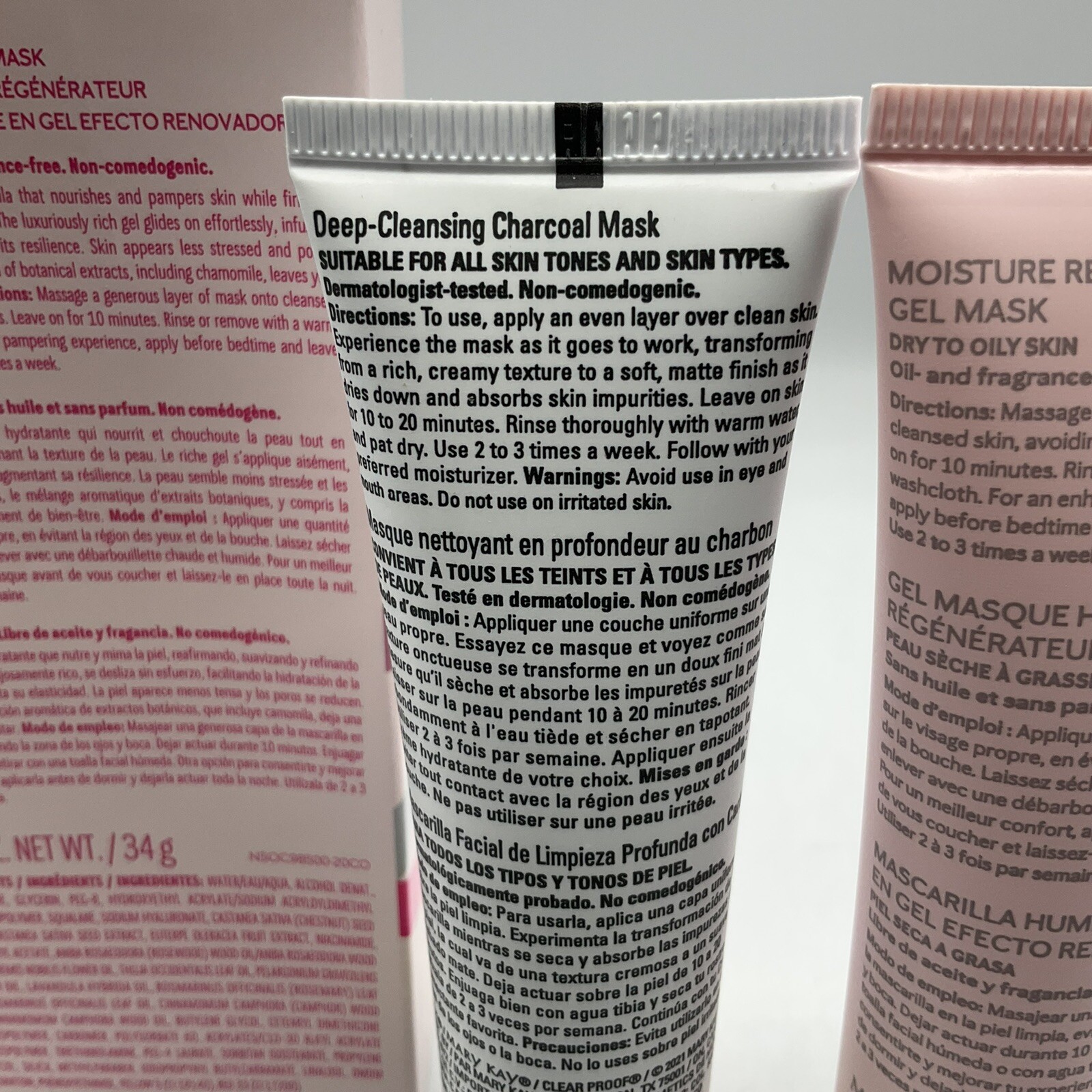 MARY KAY MASKING MINIS MOISTURE RENEWING GEL MASK & DEEP CHARCOAL MASK ...