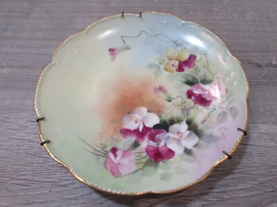 WA Pickard Hand Painted China ADK France Antique Collector Plate | eBay