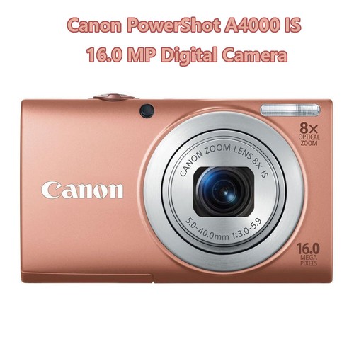 Canon PowerShot A4000 is 16.0 MP Digital Camera w/8X Optical Zoom 100 ...