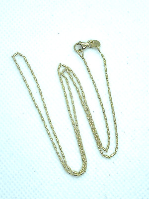 14k yellow gold razo chain necklace 16 inch 0.92mm width 2.39g lobster ...