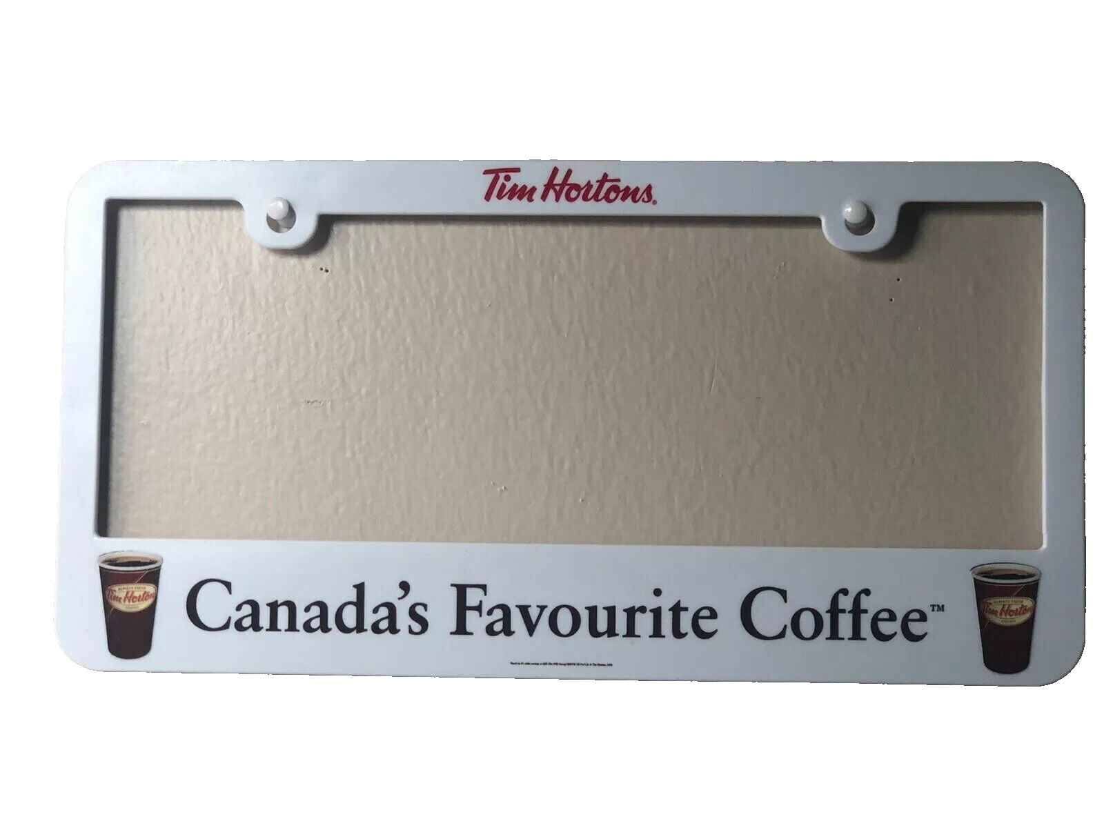 Tim Hortons License Plate Frame Cover "Canada's Favourite Coffee ...