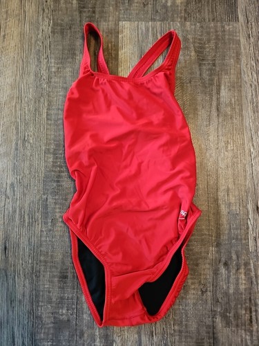 Speedo PRO LT Womens Swimsuit, One Piece, Solid Team Red Racerback, SZ ...
