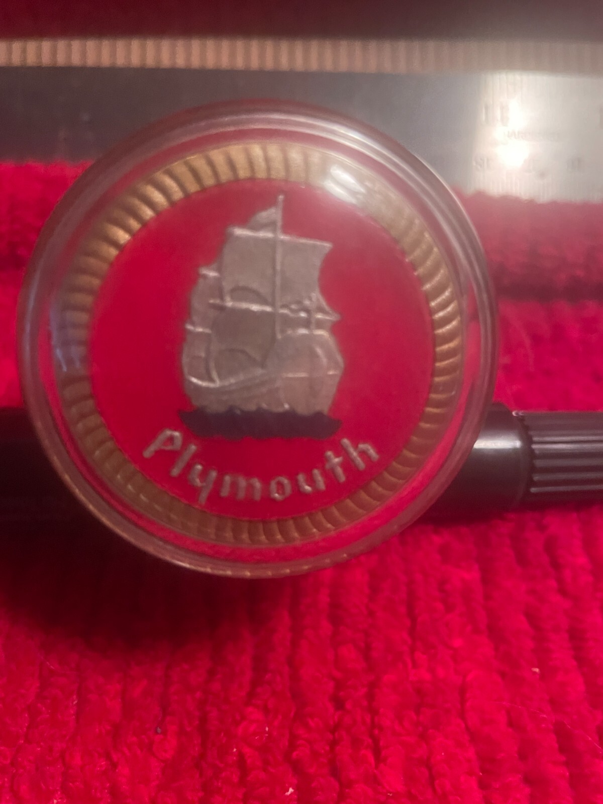 NOS VINTAGE PLYMOUTH CREST L0GO SANTAY "NECKER" Knob | eBay