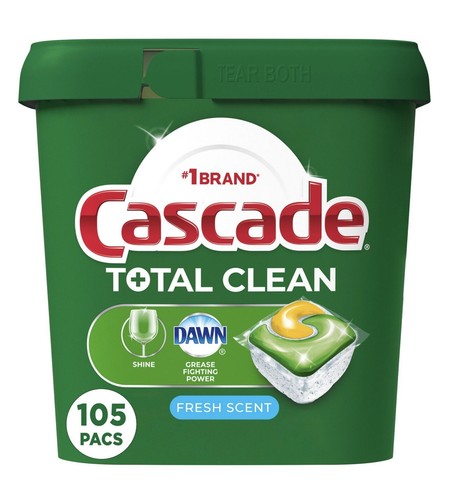 Cascade Total Clean ActionPacs Dishwasher Detergent Pods Pacs Fresh ...