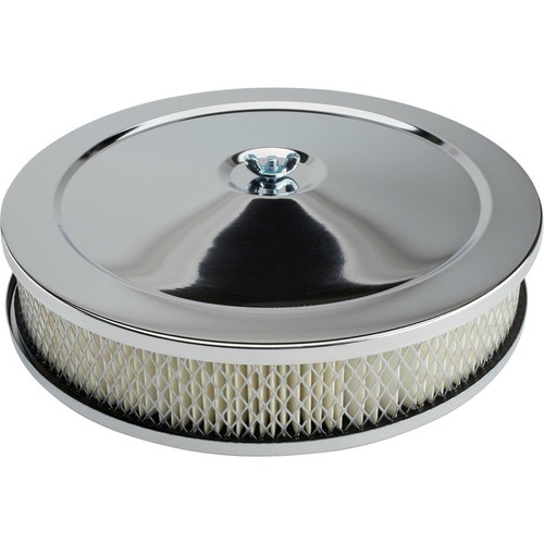 10" Chrome Plated Steel Air Cleaner Assembly, 2 BBL Barrel Carb ...
