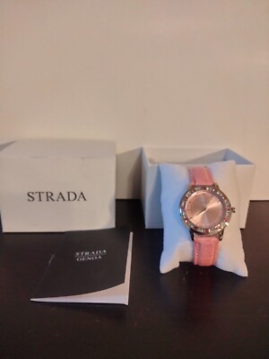 Pink & Silver Strada Genoa Wrist Watch (Japan Movement) w/ Box and ...