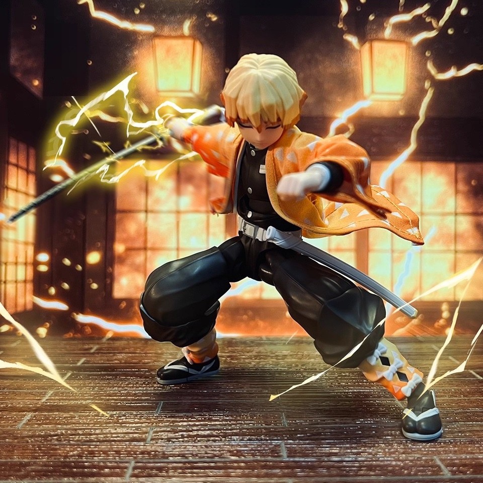 WG-R-ZEN: 1/12 wired yellow fabric robe for SHF ‌Demon Slayer Agatsuma ...