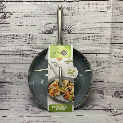 Greenpan Lima Collection 12" Ceramic Nonstick Coated Frying Pan W/ Lid ...