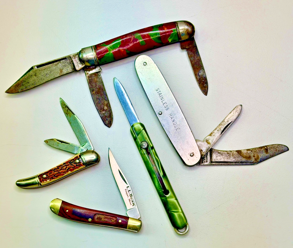 LOT Of (5) -- KUTMASTER + HAMMER BRAND + COLONIAL + LL BEAN + SLIDING ...