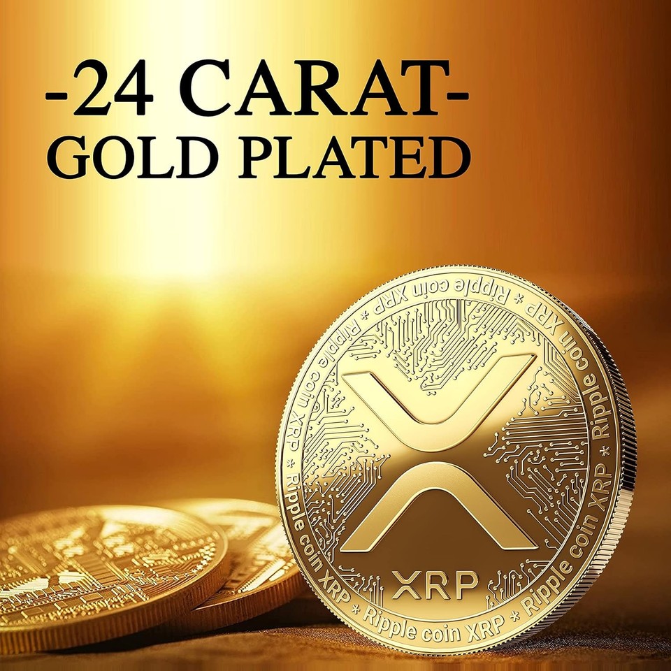 Physical XRP Coin 24K Gold Plated Collector's Edition with Protective ...