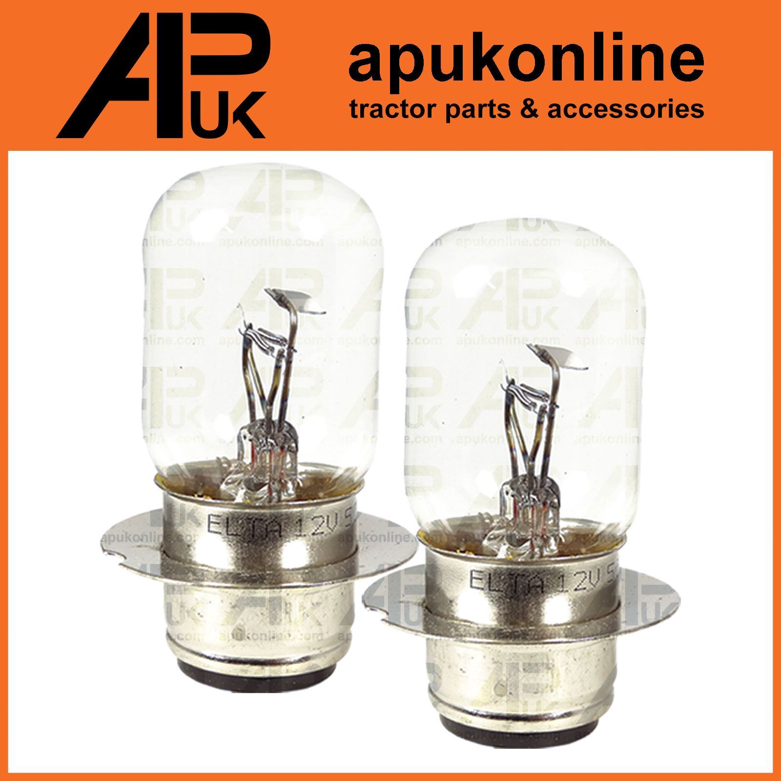 2x Genuine Lucas Headlight Headlamp Bulb for Massey Ferguson 65 135 148 ...