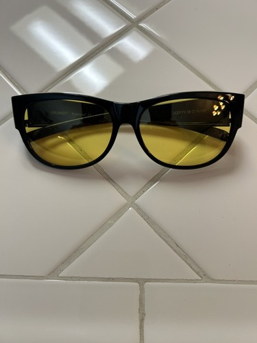 Urumqi Night Vision Polarized Glasses Black Frames Yellow Lens Cat Eye ...