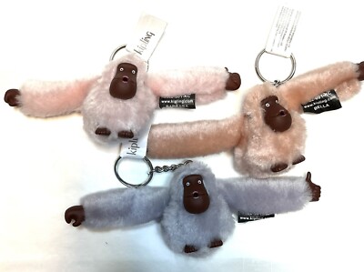 NWOT 3 (three) KIPLING 2” Monkey Key Chain Ring Bag Charm Fob (5) | eBay