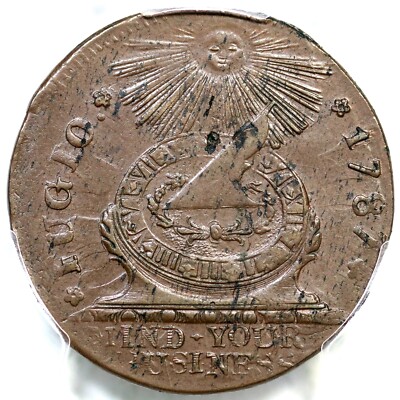 1787 N 13-X R-1 PCGS MS 63 BN Fugio Cent Colonial Copper Coin | eBay