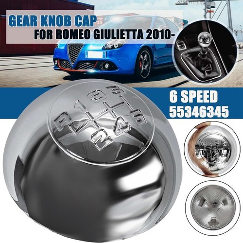 6 Speed Chrome Gear Shift Knob Cap Cover Shifter Lever Handball for ...