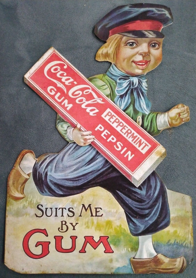 COCA COLA GUM DUTCH BOY CARDBOARD STANDUP ADVERTISING RARE | eBay