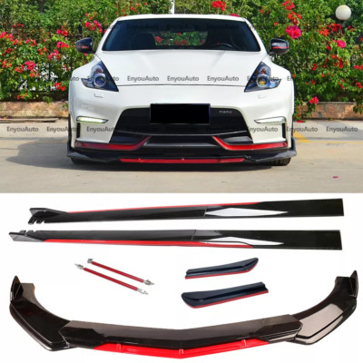 Front Bumper Lip Splitter Spoiler Side Skirt Bod Kit For Nissan 350Z ...