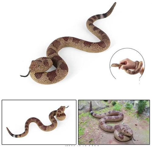 Realistic Rubber Fake Venomous Snake Rattlesnake Halloween Scary Props ...