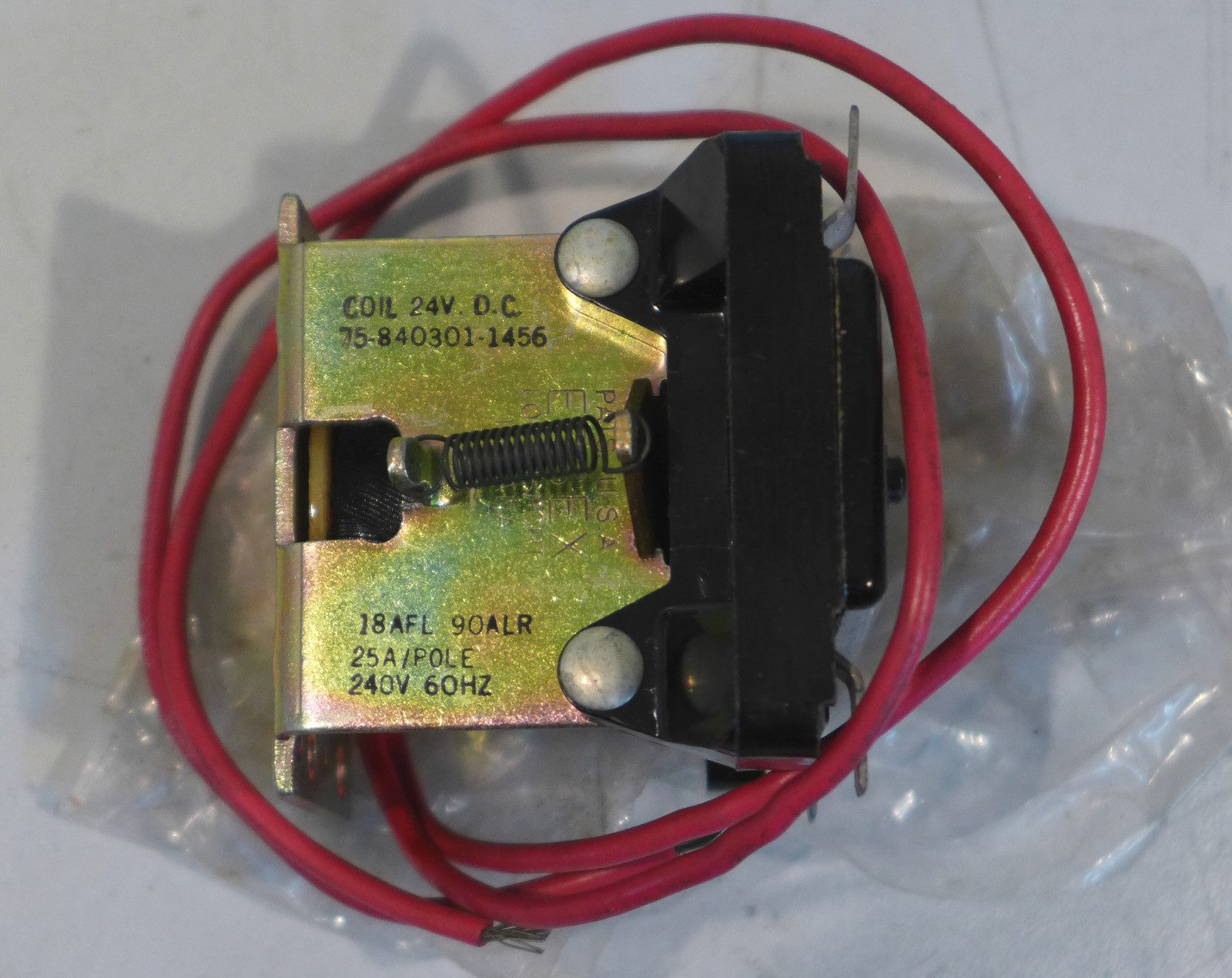 24 VDC Relay 75-840301-1456 18AFL 90ALR 25A Pole 240V 60HZ | eBay