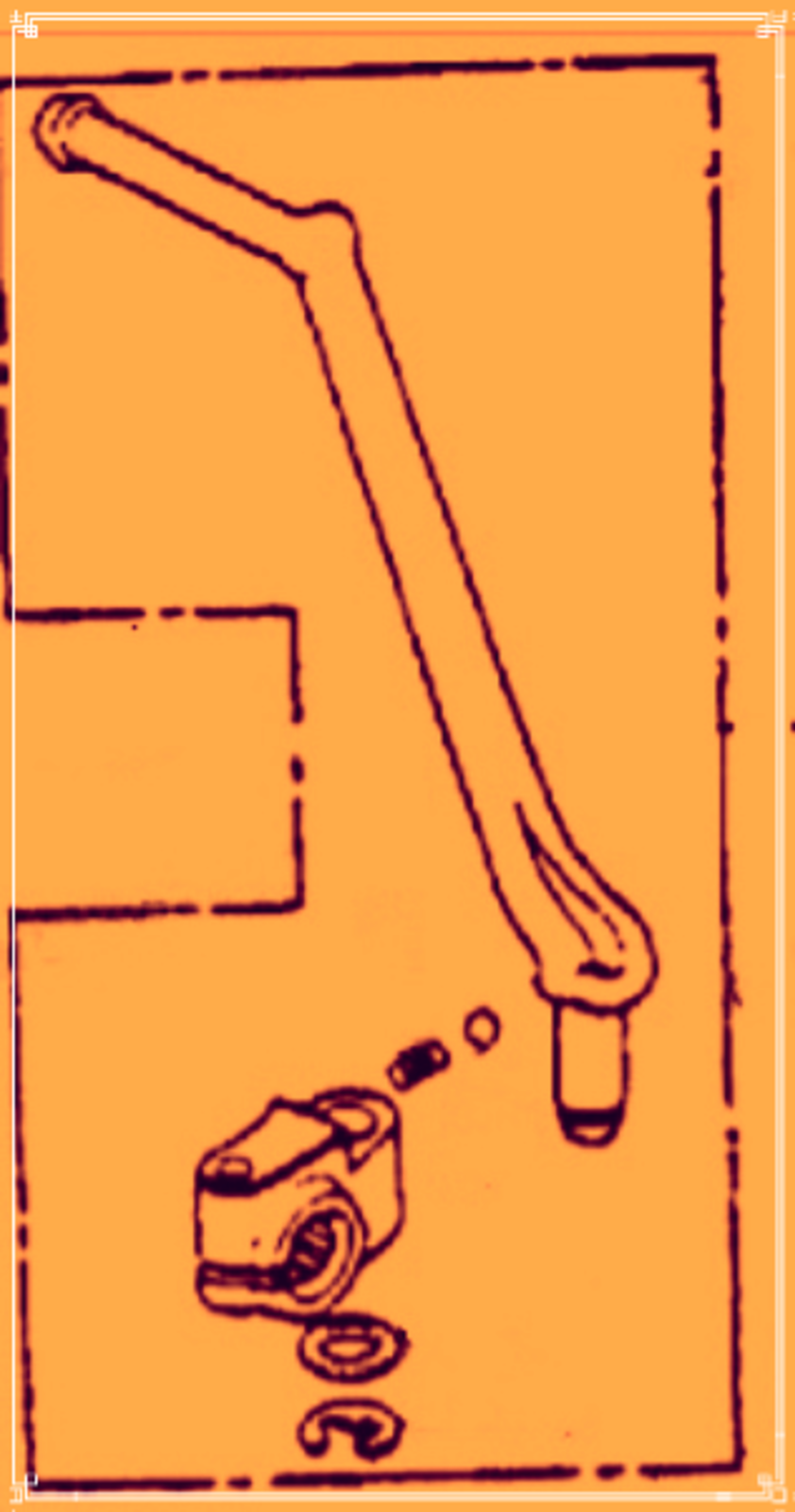 1981 HONDA XR100/XL100 KICK STARTER LEVER/ARM ASSEMBLY,PART 28300-195 ...