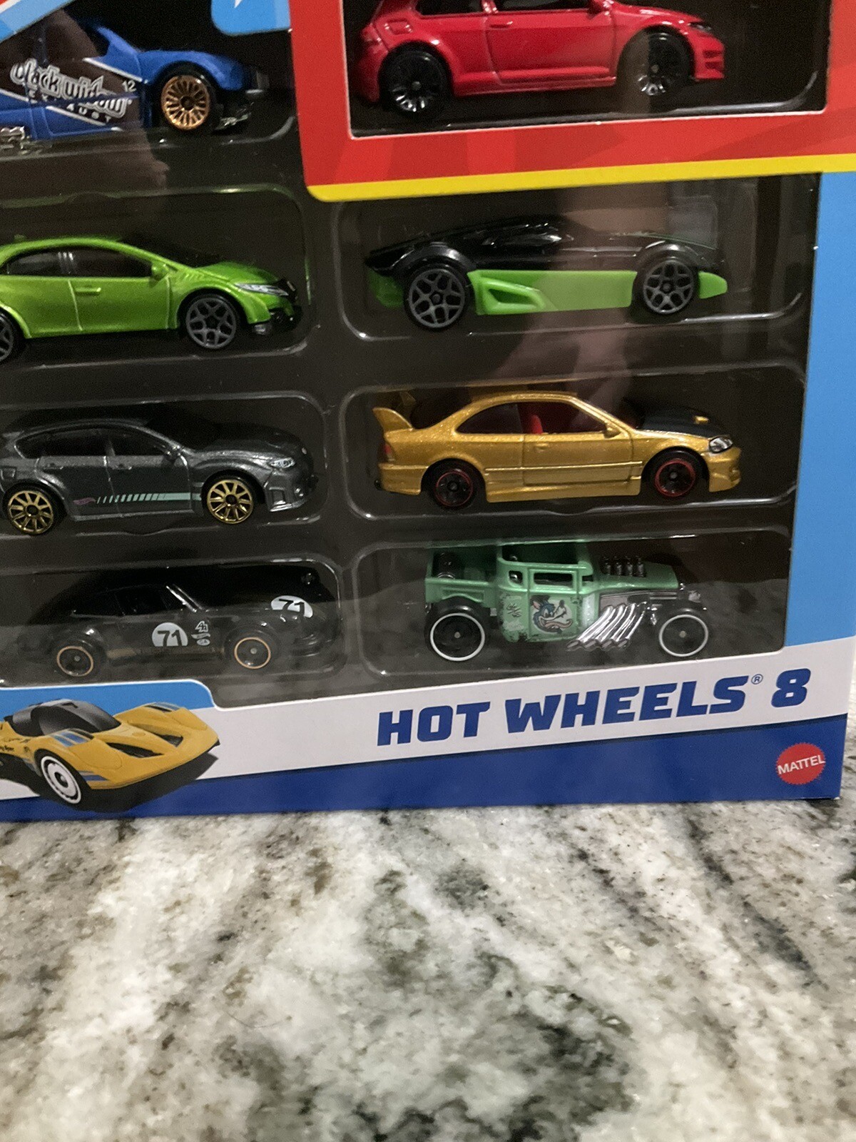 2023 Hot Wheels 8 Pack ERROR 1st Car. No Tires Honda Civic VW GTI ...