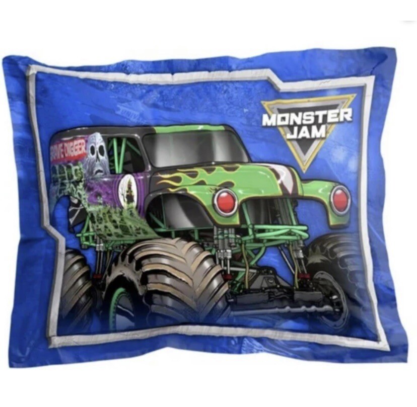 MONSTER JAM 2-Piece TWIN/FULL Reversible COMFORTER & Pillow SHAM SET ...