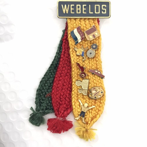 Webelo Tri-Color Badge Vintage Boy Scouts of America Pins Crochet Metal ...