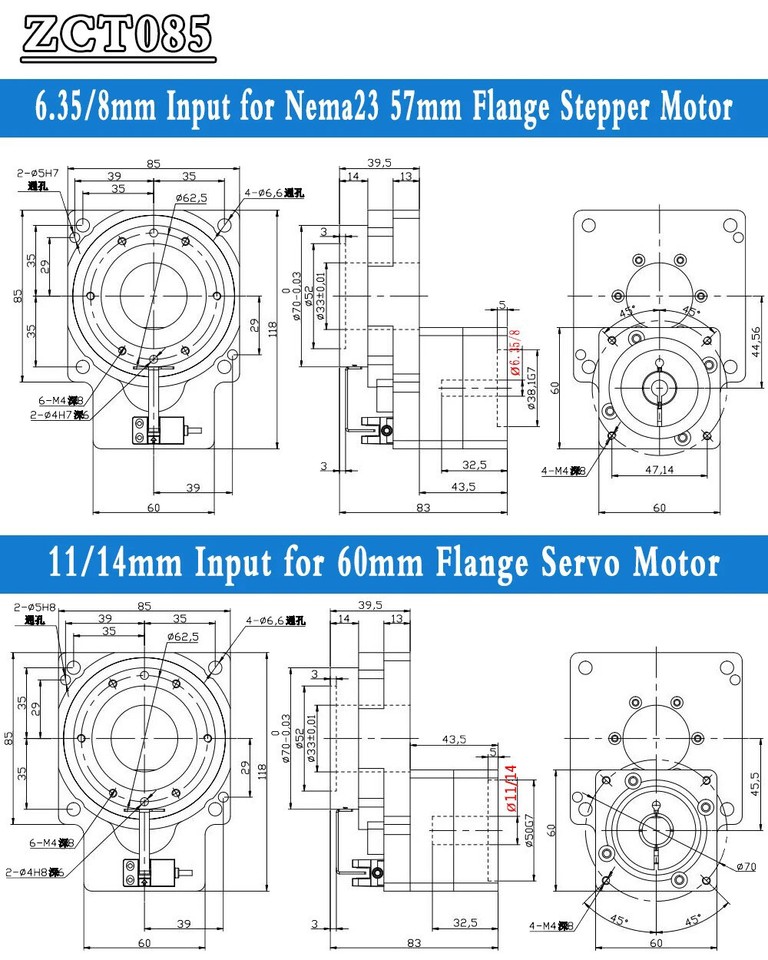 CNC Hollow Rotary Actuator 360 Circular Positioner Replace DD motor Cam ...