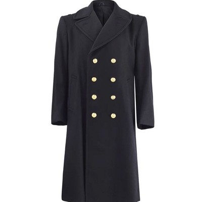 US Navy Bridge Greatcoat Military Dress Navy Blue Wool Frock Coat ...