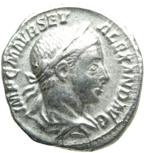 006. Roman Silver Coin. SEVERUS ALEXANDER, AR Denarius. Rome. Jupiter ...