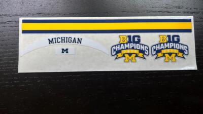 Michigan Wolverines Big 10 - 2022 Champions Mini Football Helmet Decal ...